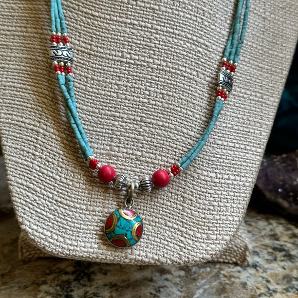 Hand Crafted | Jewelry | Nepal Beaded Inlay Necklace | Poshmark